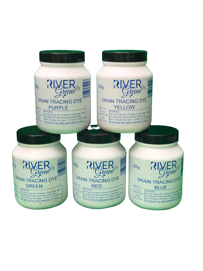 Drain Testing Dye 200g Jar - Various Colours – Bailey Supplies